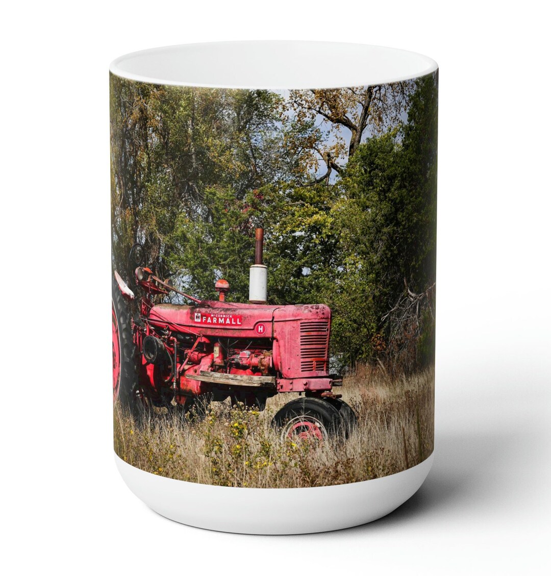 Picture of Farmall Tractor Coffee Mug Old Tractor Picture Farmhouse Mug ...
