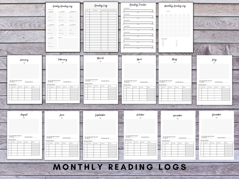 Printable Reading Planner, Printable Reading Log, Printable Reading ...