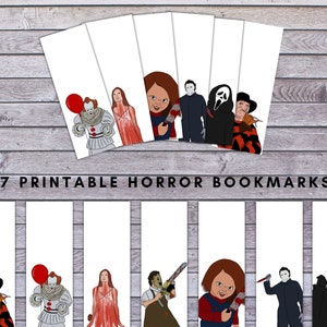 Printable Horror/halloween Bookmarks Instant Download - Etsy