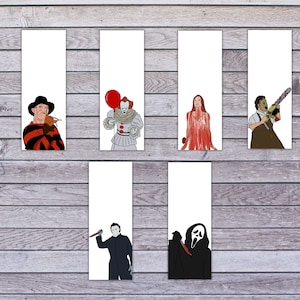 Printable Horror/halloween Bookmarks Instant Download - Etsy