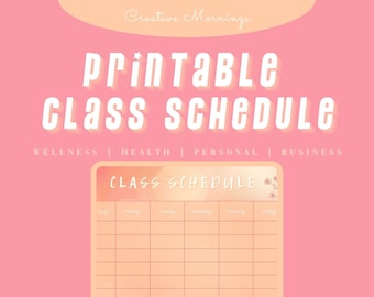 Printable Weekly Schedule Planner | Class Schedule Planner Insert ...