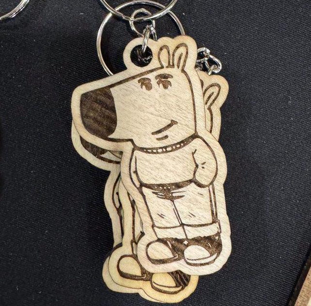 Chill Guy Engraved Wood | Quirky Decoration | Ornament, Keychain ...