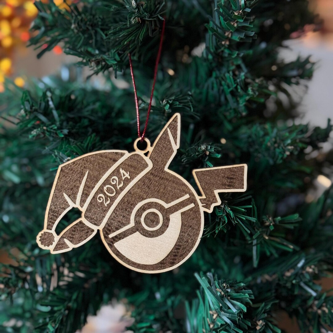 Christmas Pokéball Ornament With Pikachu Ears | Fun Holiday Decoration ...