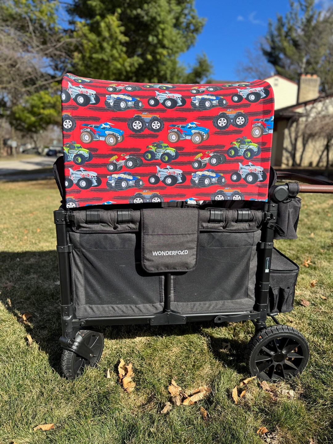 Monster Trucks Red | Canopy UV50+ | W4 Wonderfold Canopy | W2 ...