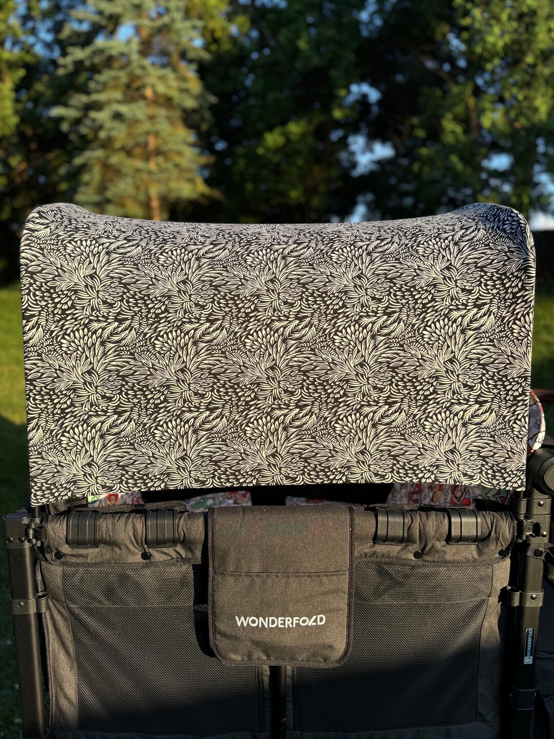 Ready to Ship Black and White Flowers Canopy | W4 Wonderfold Canopy ...