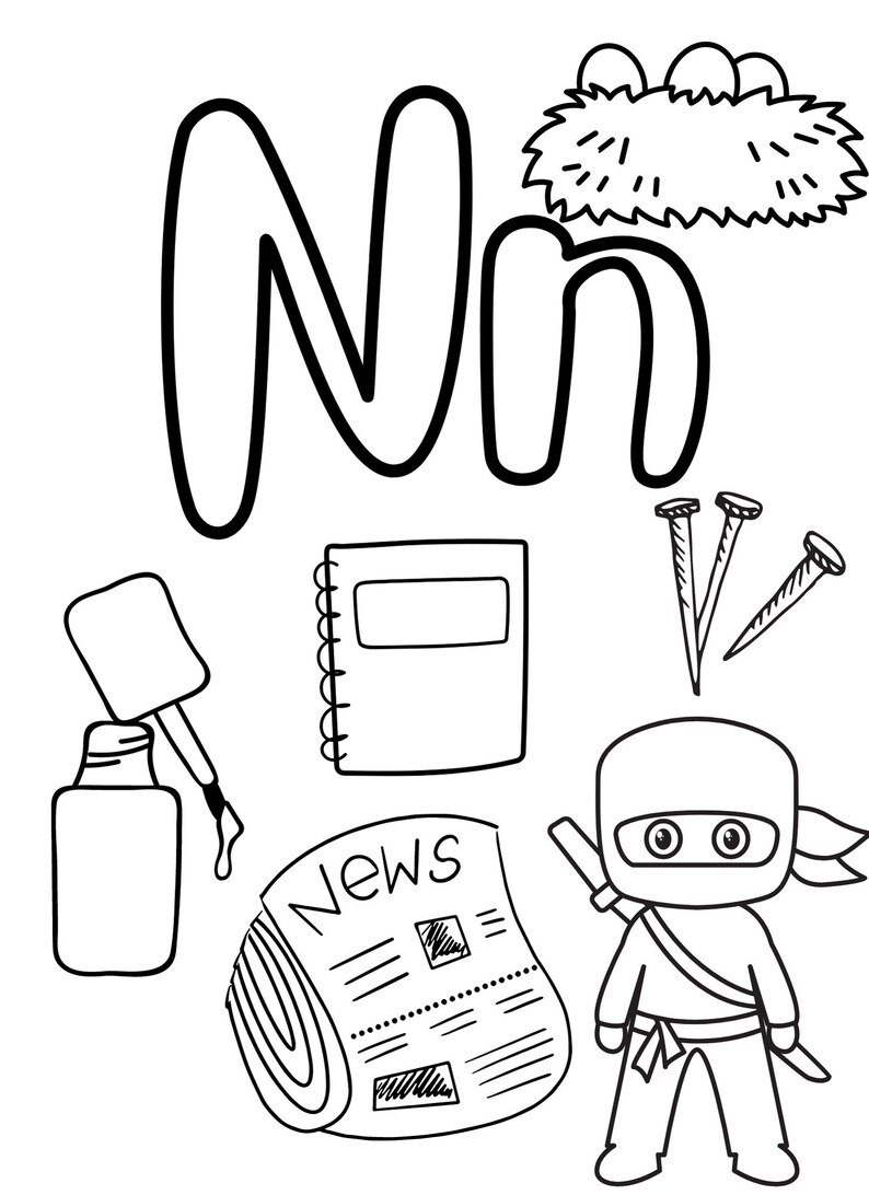 ABC Coloring Packet - Etsy