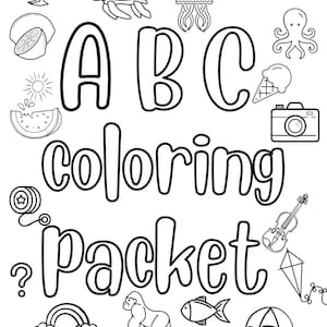 ABC Coloring Packet - Etsy