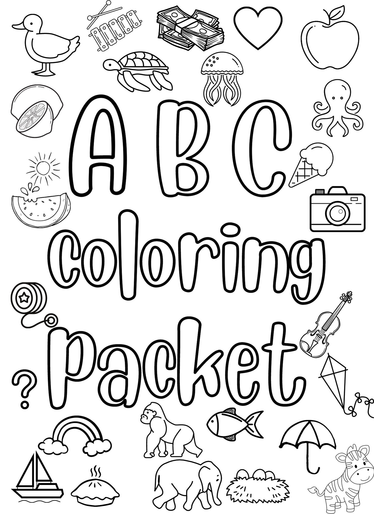 ABC Coloring Packet - Etsy