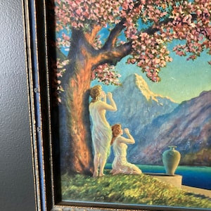 Antique John Drescher Co NY Printing Reynard Print in Art Deco Frame, Art Deco Print, Loves Echo ...