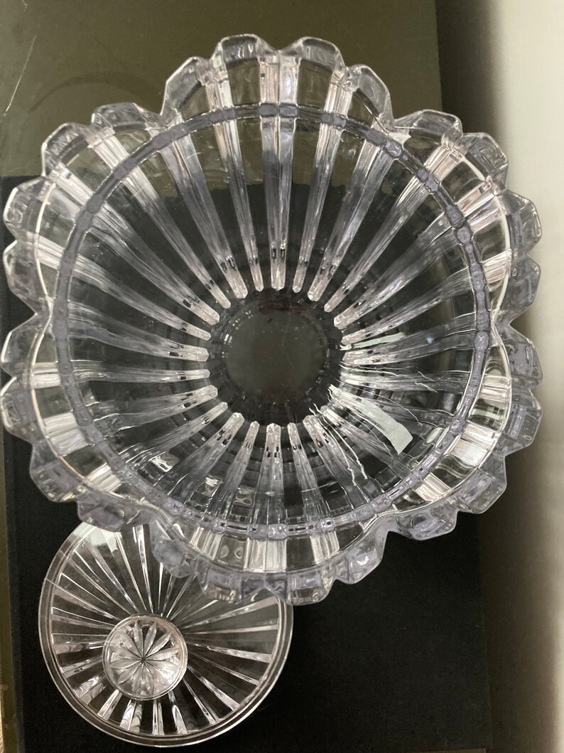 Vintage Studio Nova Crystal Glass Jar With Lid, Hollywood Regency ...