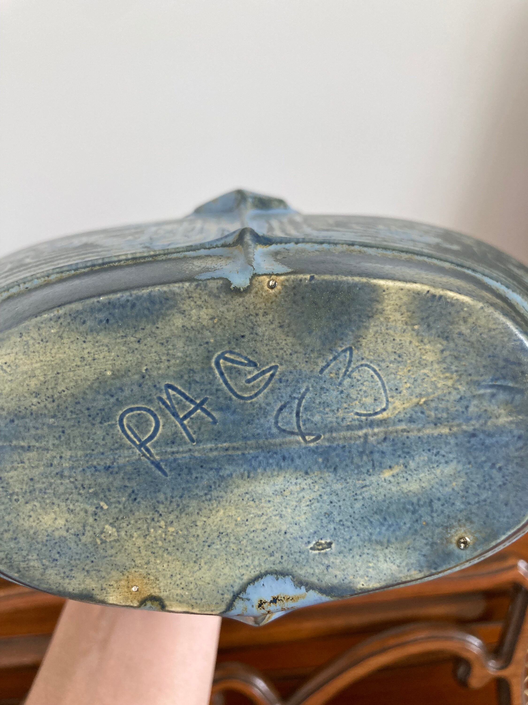 Vintage Studio Cast Pottery in the Qing Dynasty Era Style, Art Deco ...