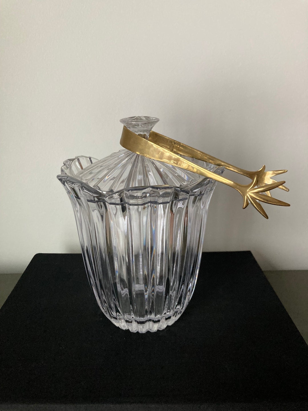 Vintage Studio Nova Crystal Glass Jar With Lid, Hollywood Regency ...