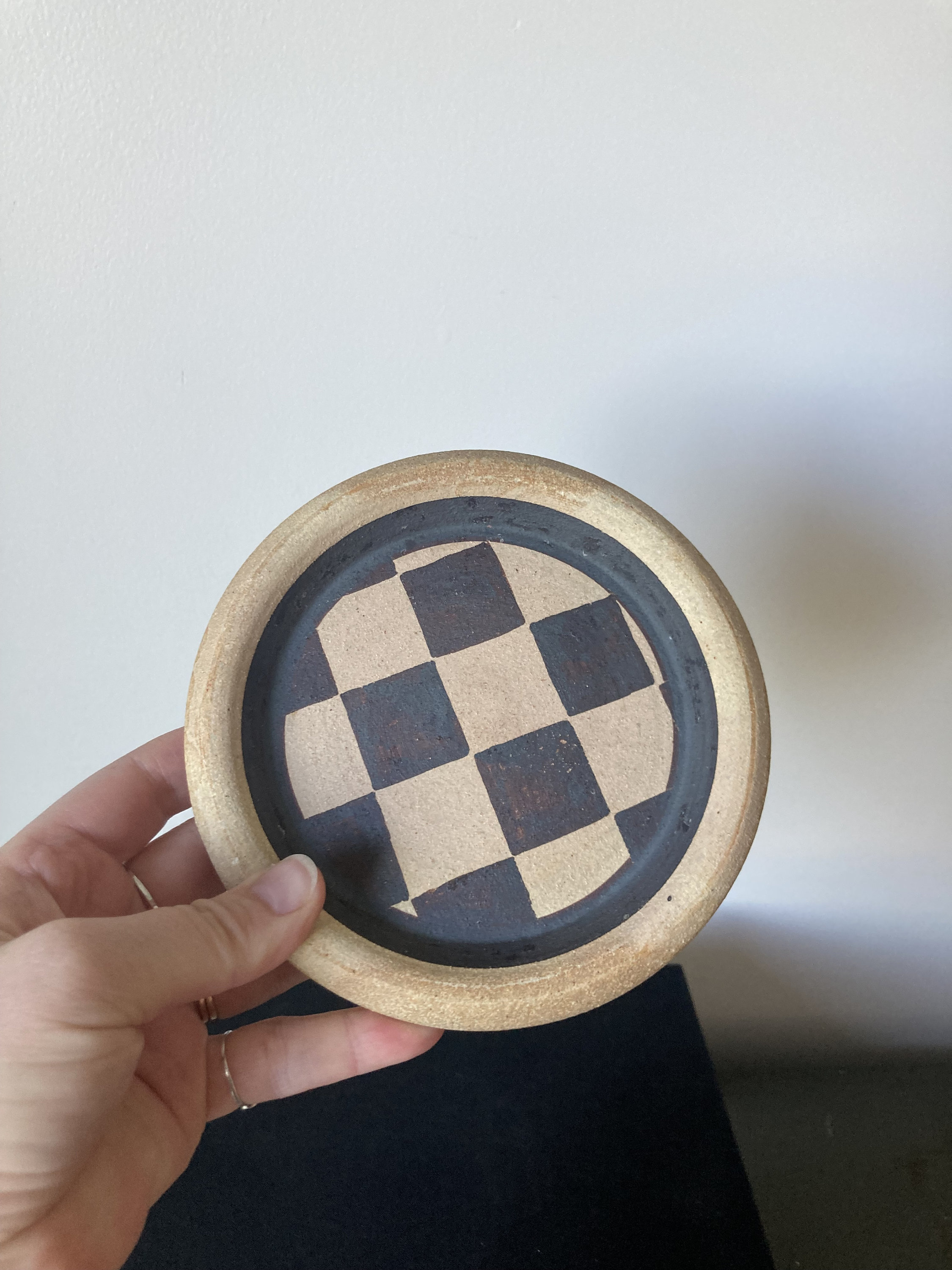 Vintage 1990s Postmodern Checkerboard Clay Catchall Dish - Etsy