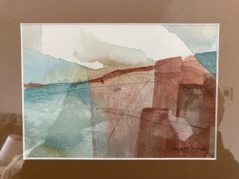 Vintage Abstract Watercolor, Original Art, Artist Signed - Etsy