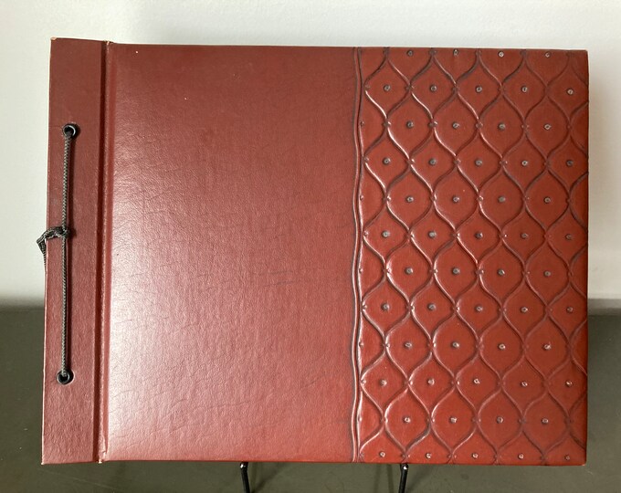 Vintage 1940s Embossed Burgundy Brown Scrapbook Photo Album - Etsy
