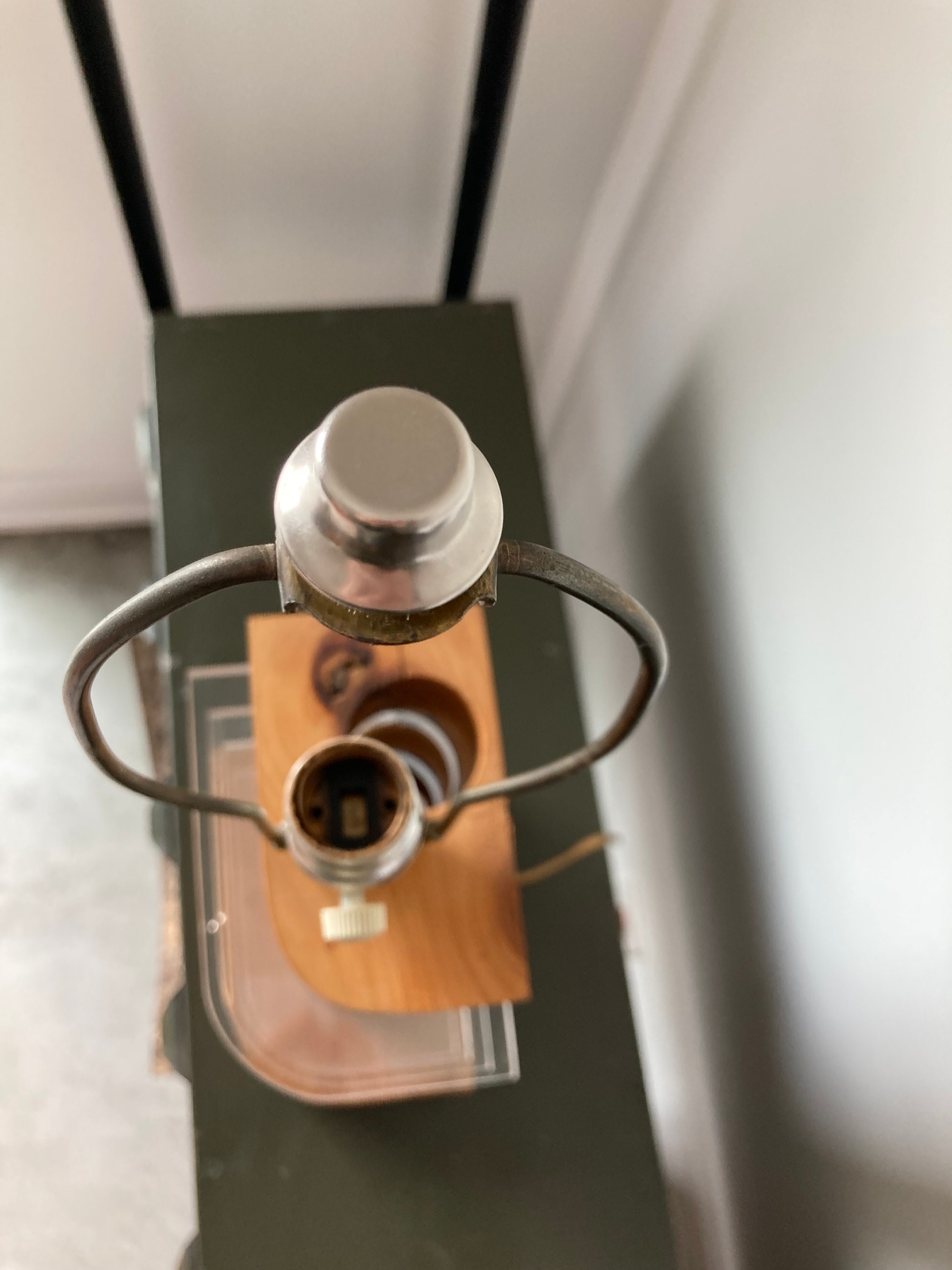 Vintage Art Deco Post Modern Design Lamp, Dimmer Switch, Hidden Bulb ...