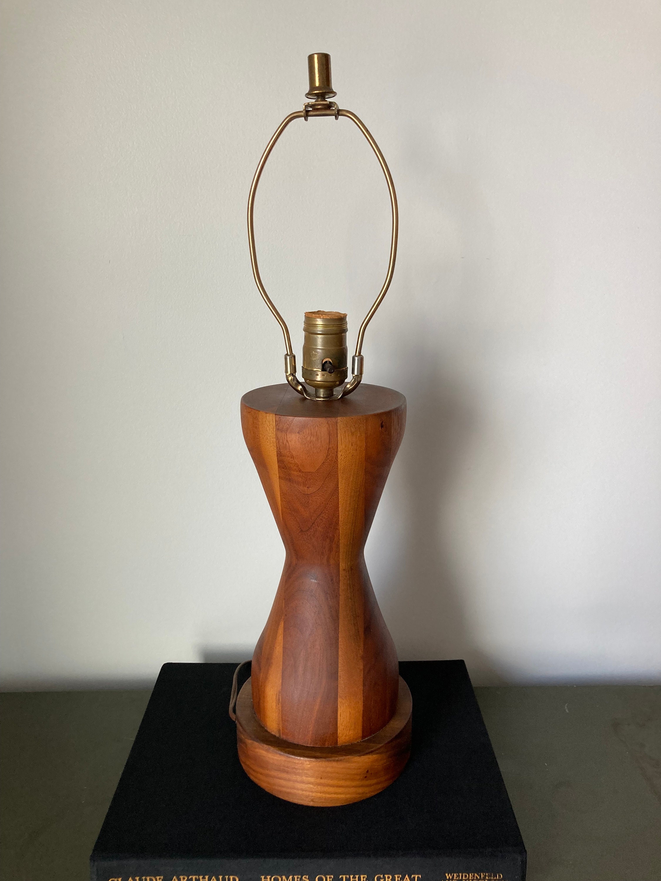 Vintage Midcentury Modern Craft Hourglass Shaped Lath Turned - Etsy