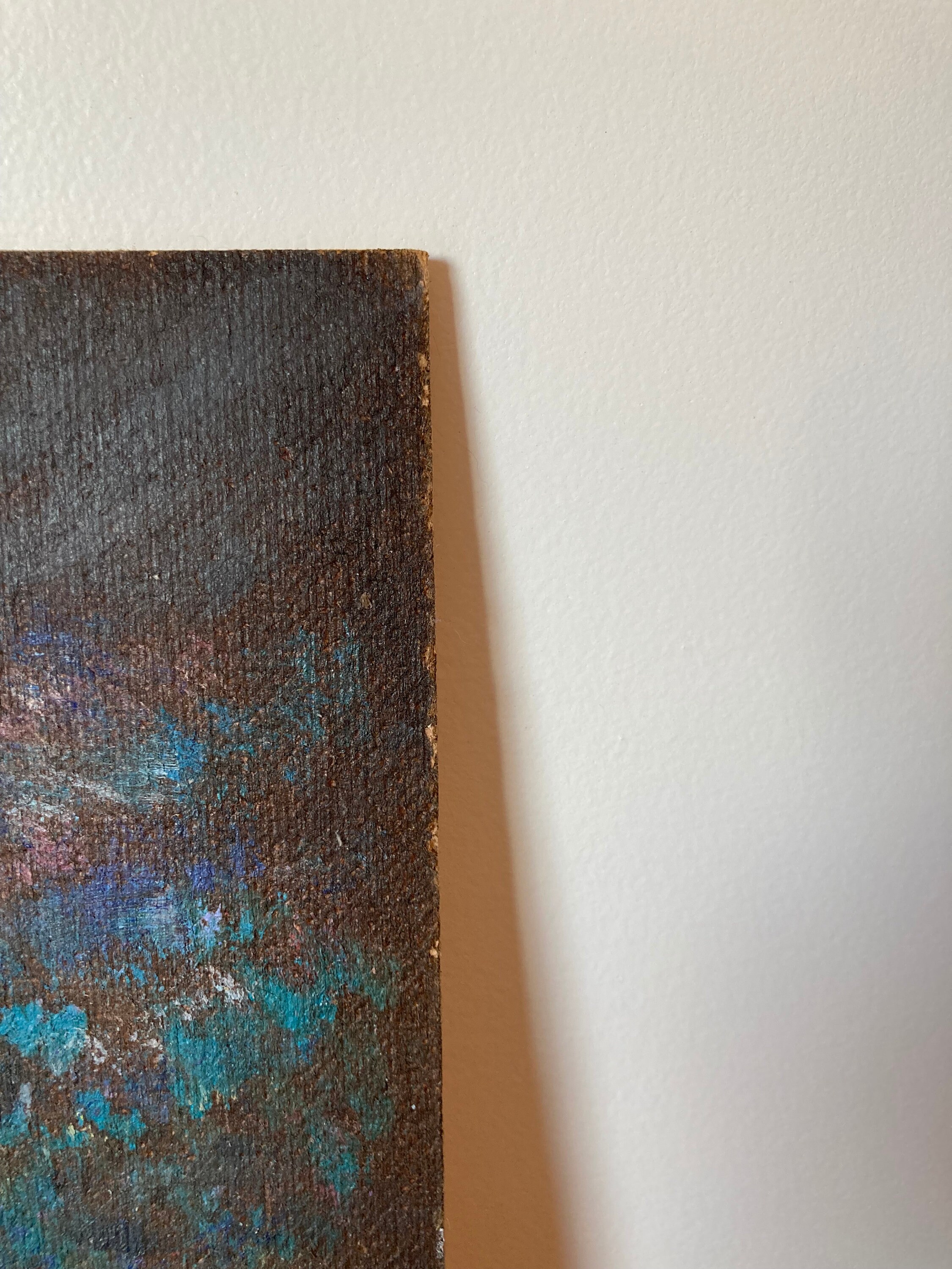 Vintage Signed Abstract Oil Painting on Board - Etsy