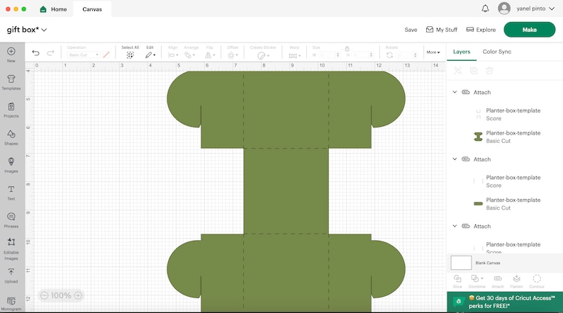 Plant Favor Box Template: Paper Flower Box (digital Download) - Etsy