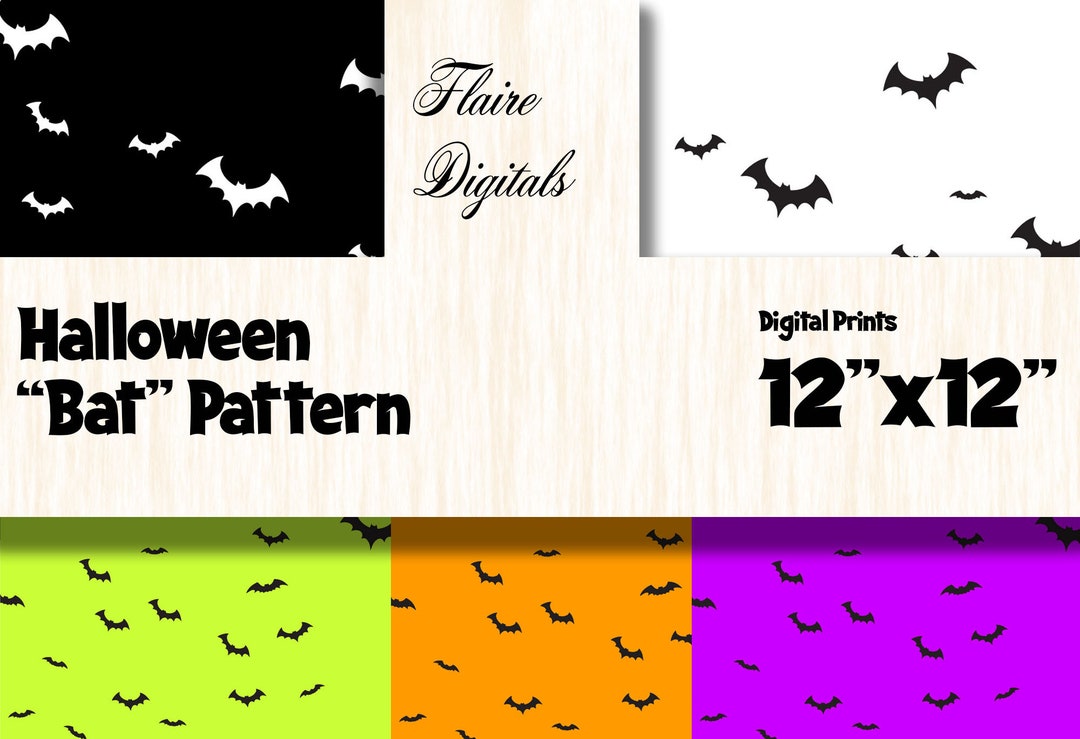 Halloween "bats" Pattern Printable and Wallpaper - Etsy
