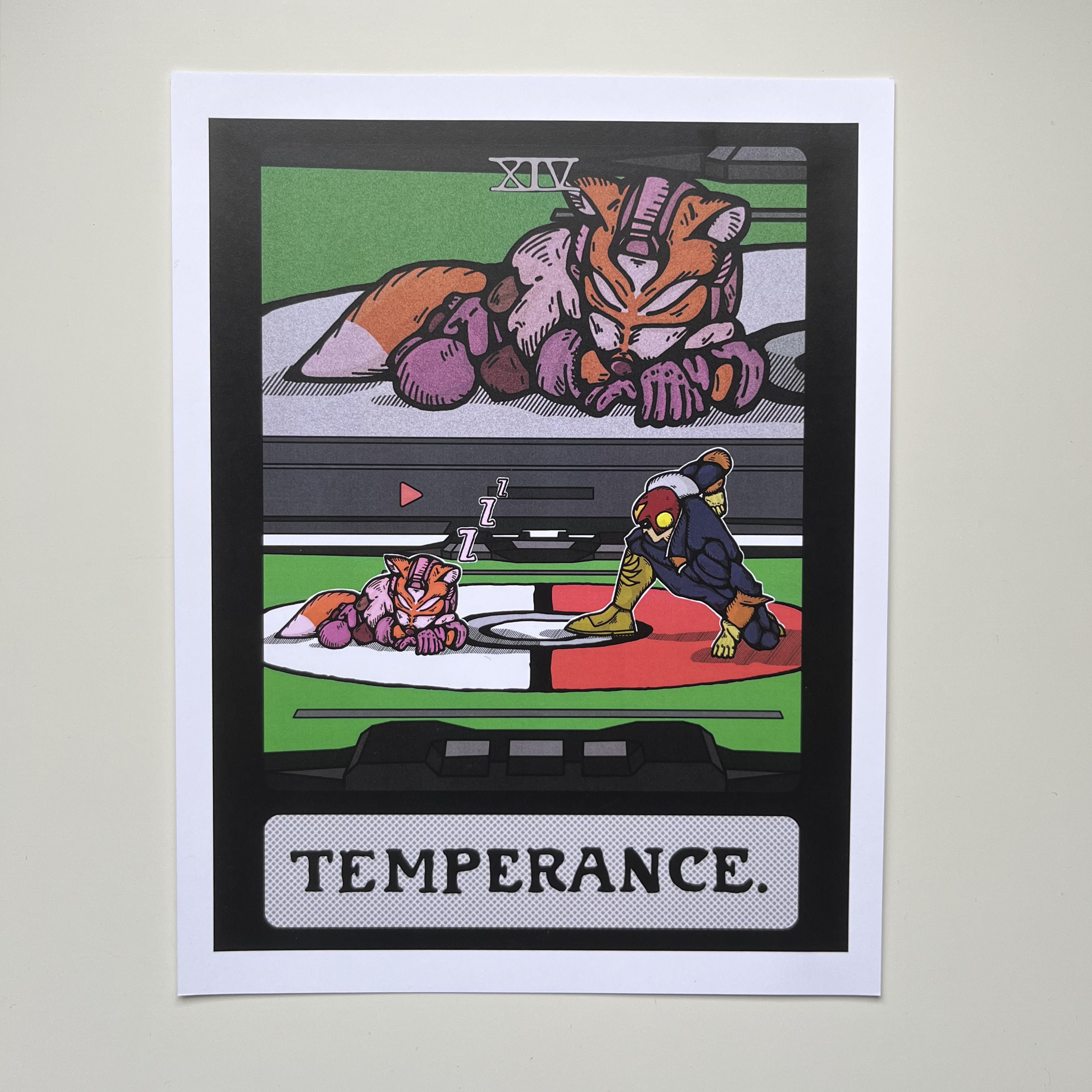 Captain Falcon: Temperance SSBM Tarot Card Print 8.5 X 11in - Etsy