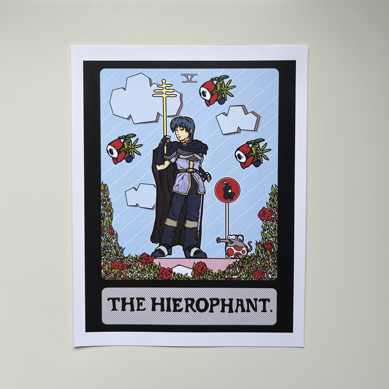 Marth: the Hierophant SSBM Tarot Card Print 8.5 X 11in - Etsy