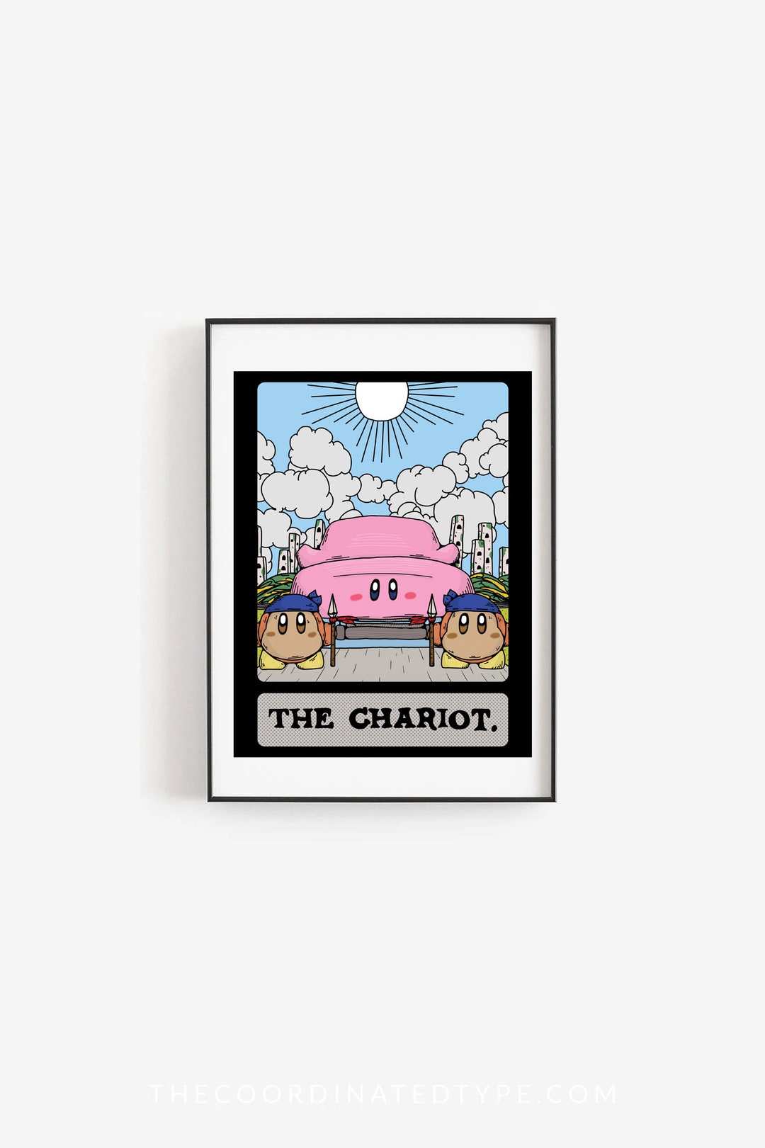 Kirby: the Chariot Kirby Tarot Card Print 8.5 X 11in - Etsy Canada