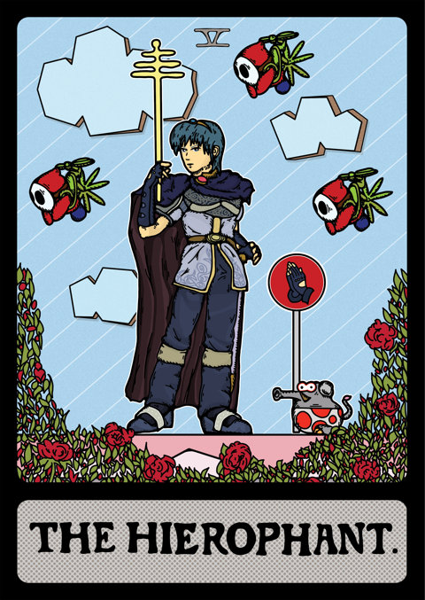 Marth: the Hierophant SSBM Tarot Card Print 8.5 X 11in - Etsy