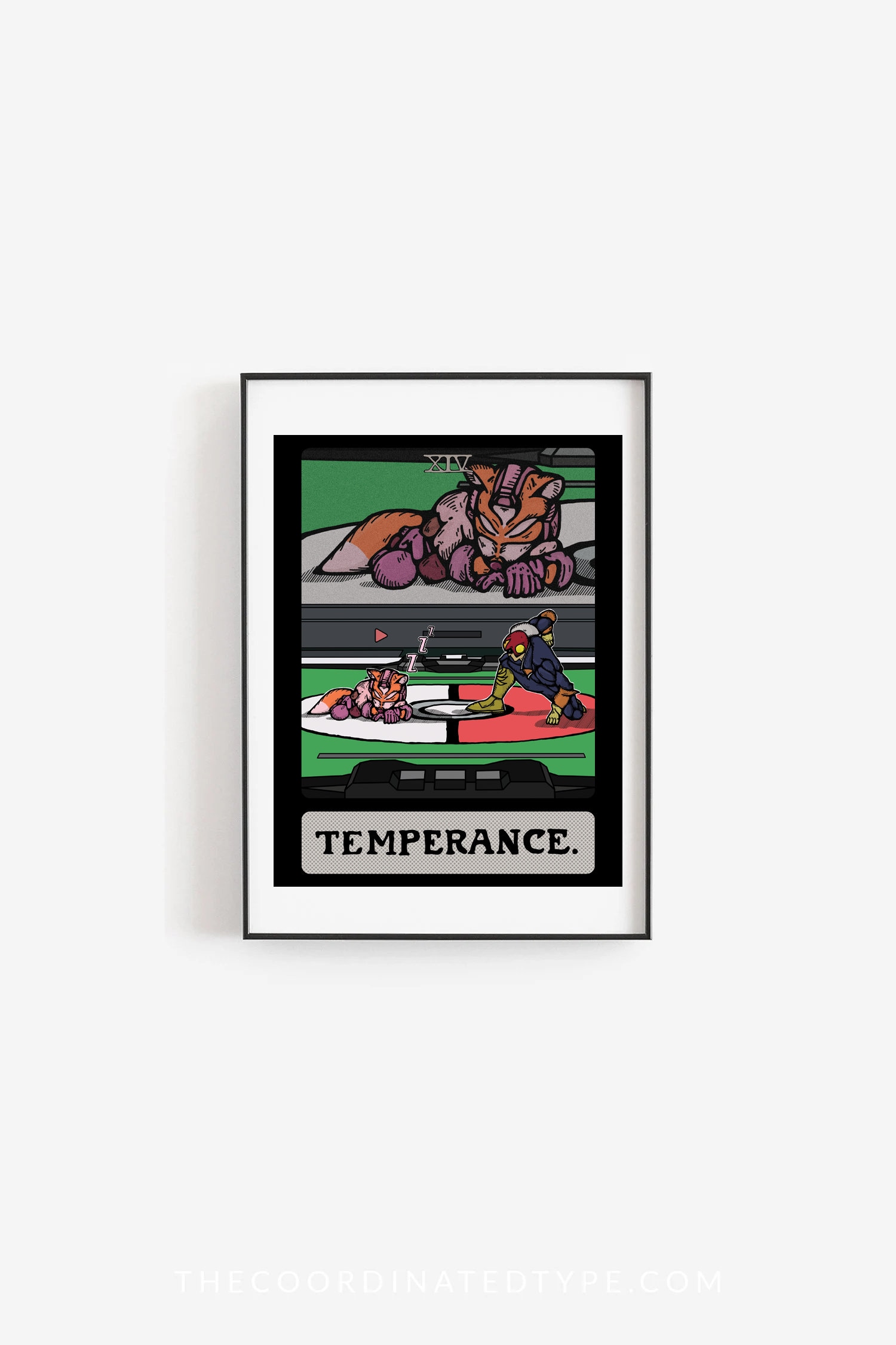 Captain Falcon: Temperance SSBM Tarot Card Print 8.5 X 11in - Etsy