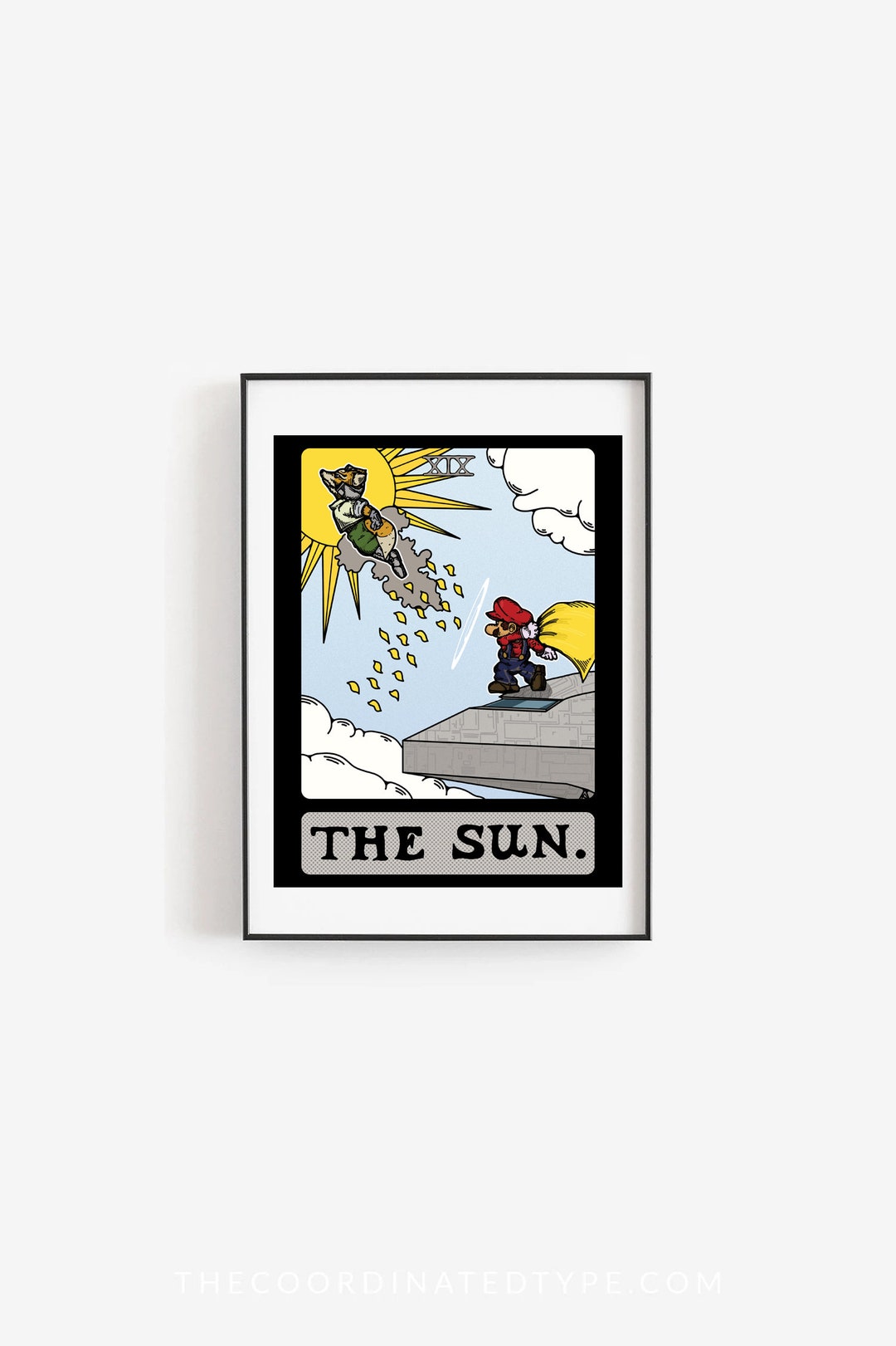 Mario: the Sun SSBM Tarot Card Print 8.5 X 11in - Etsy