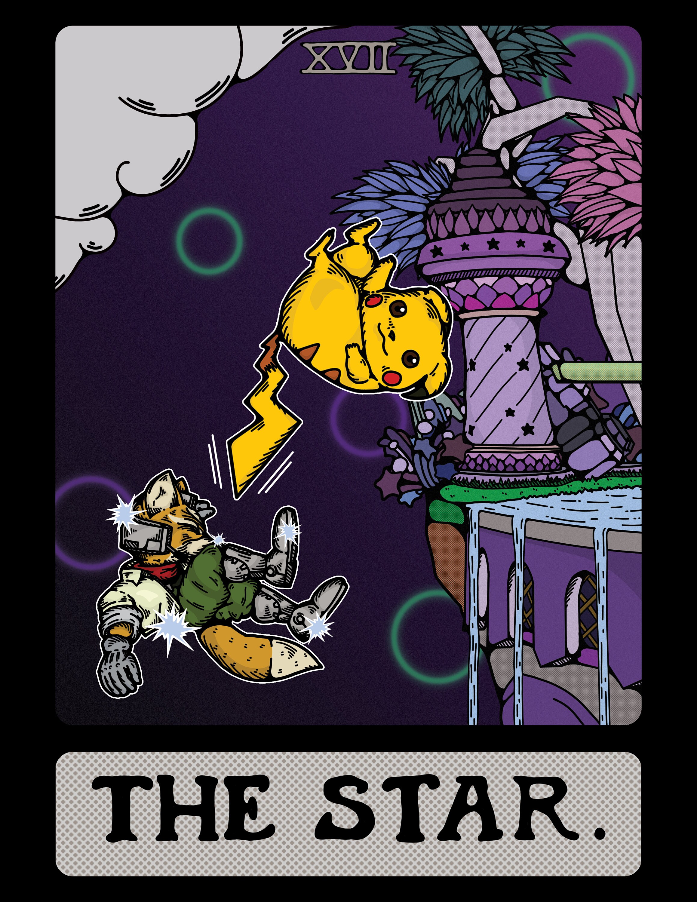 Pikachu: the Star SSBM Tarot Card Print 8.5 X 11in - Etsy