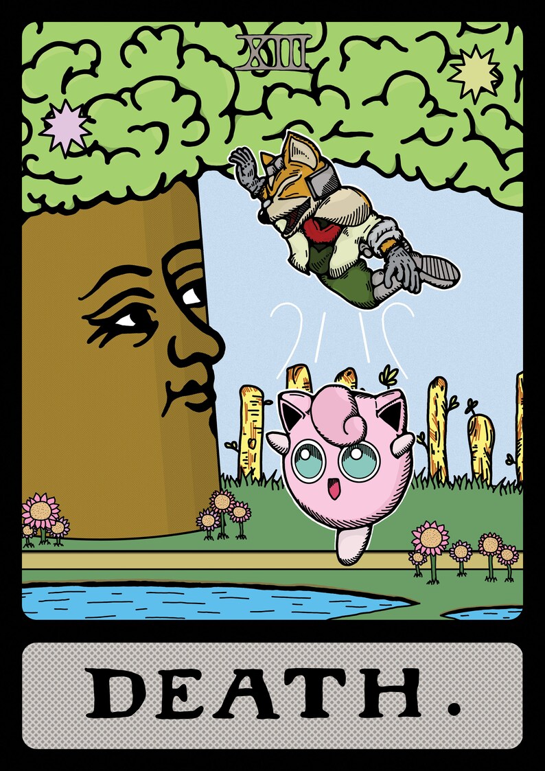 Jigglypuff: Death SSBM Tarot Card Print 8.5 X 11in - Etsy