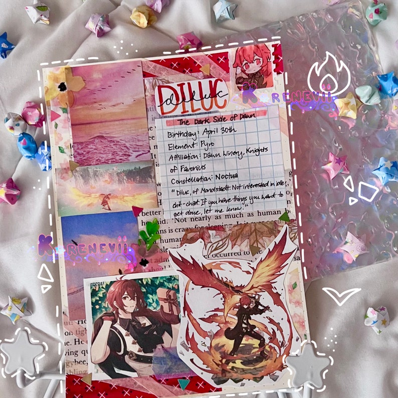 Genshin Impact Customized Bullet Journal Collage Spreads - Etsy Australia
