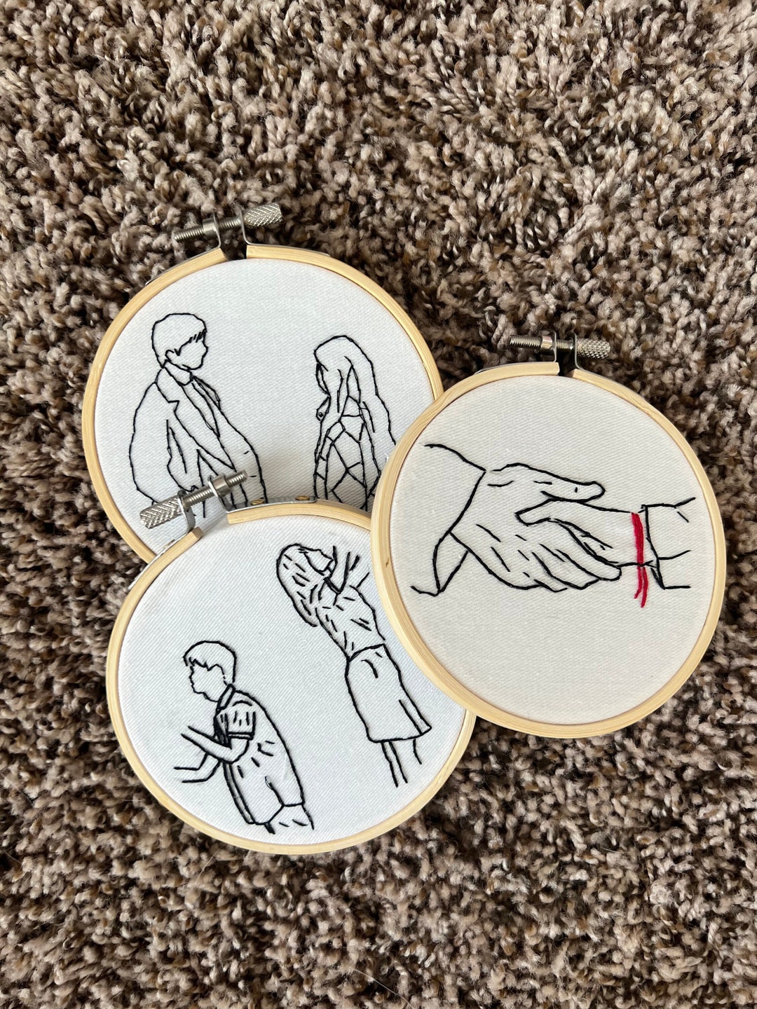 Custom Mini K-drama Inspired Embroidery Decoration - Handmade - K-drama ...