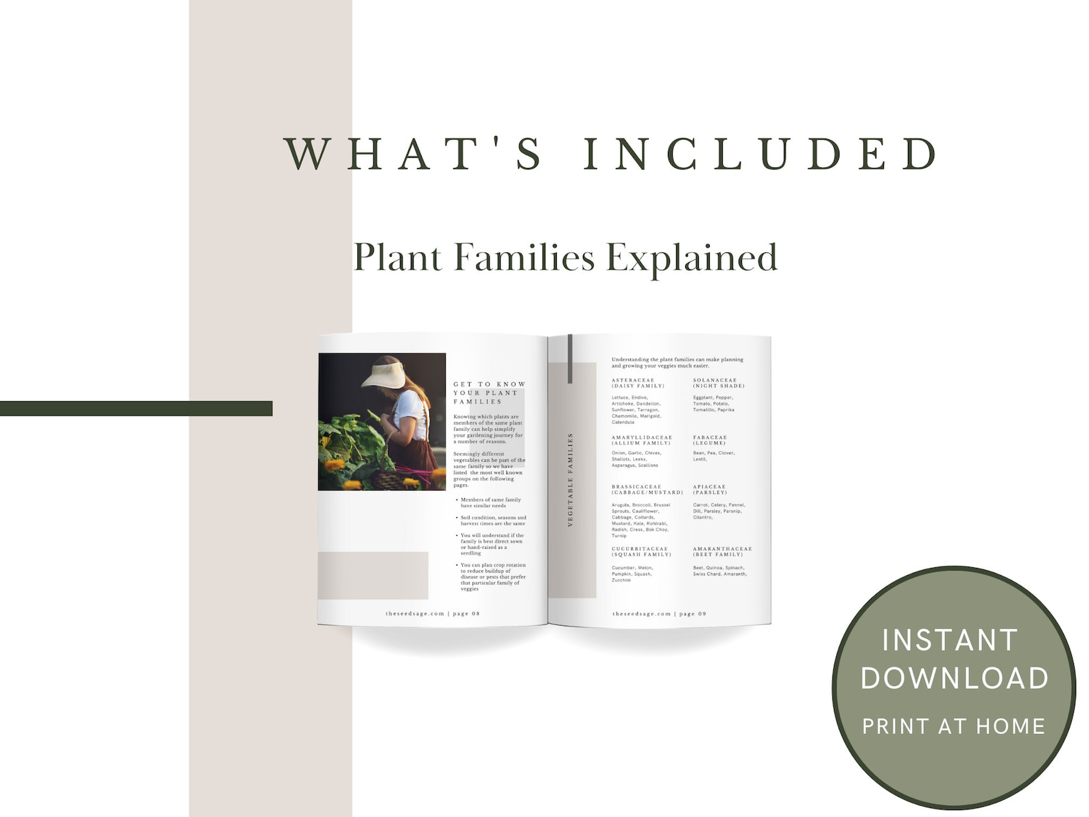 Plant Size Garden Cheat Sheet, Garden Planner Printable, Gardening ...