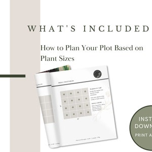 Plant Size Garden Cheat Sheet, Garden Planner Printable, Gardening Organization, Gardening Log ...