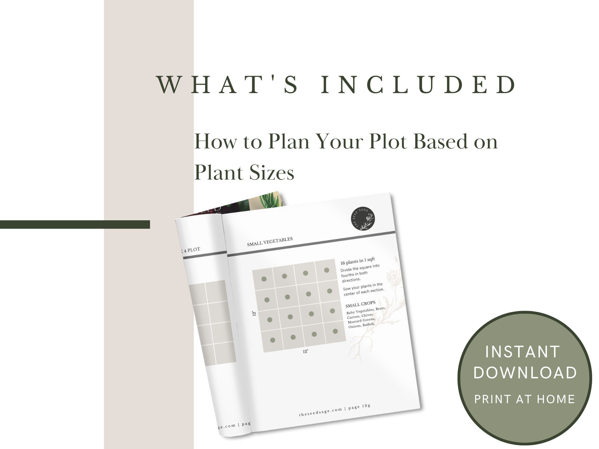 Plant Size Garden Cheat Sheet, Garden Planner Printable, Gardening ...