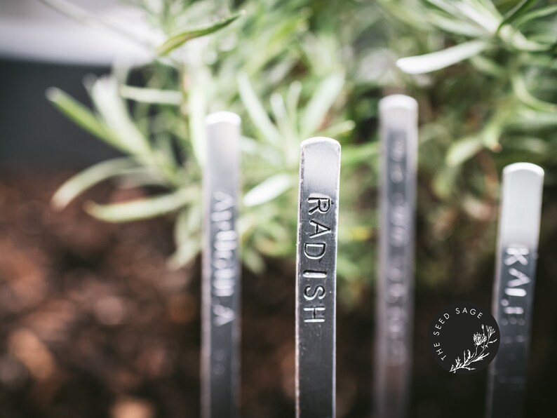 Personalized Garden Markers, Custom Plant Stakes, Metal Plant Markers ...