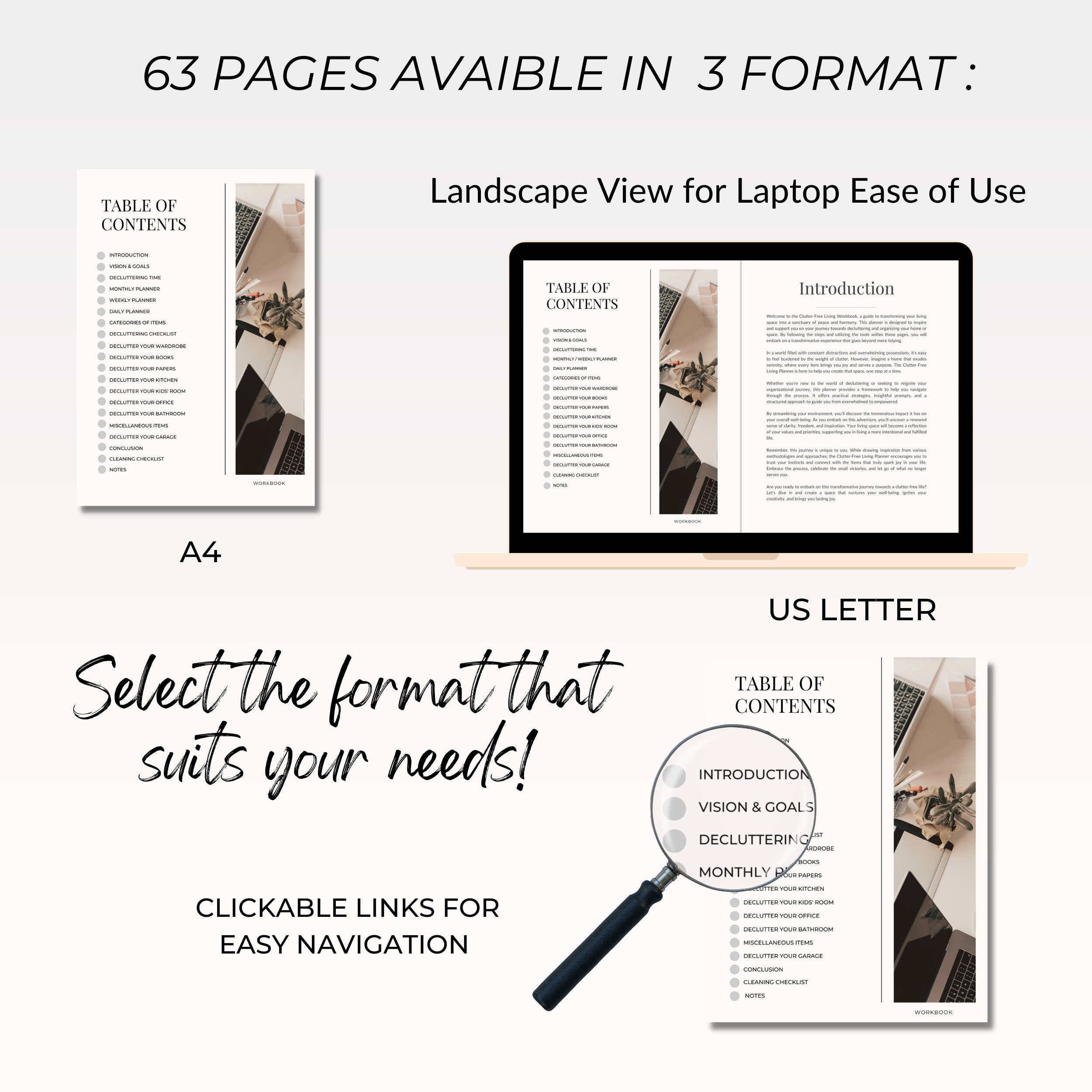 Declutter Workbook:printable Digital Guide for the Ultimate Declutter Challenge!transform Your ...