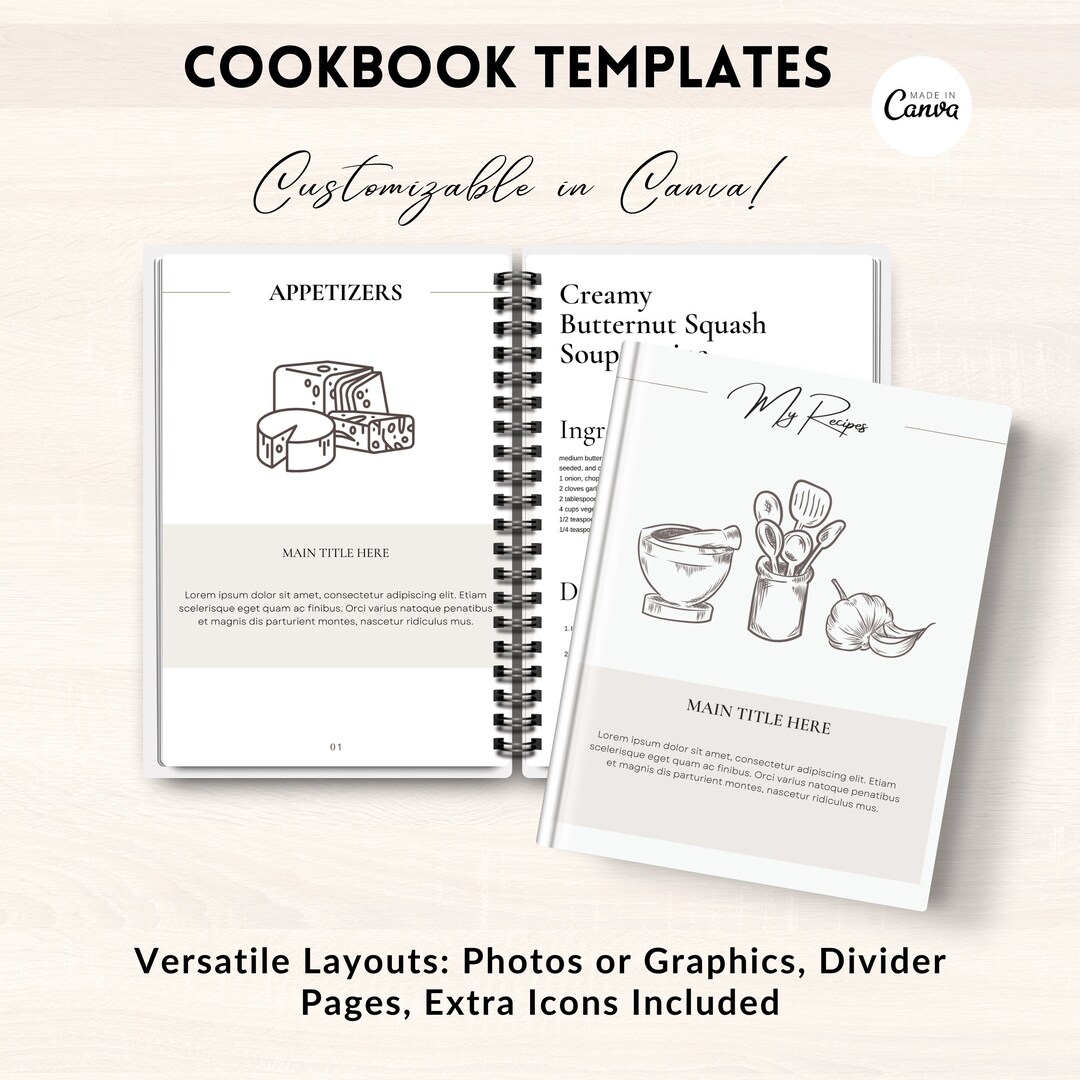 Cookbook for Recipes Organization cookbook Organizer - Etsy