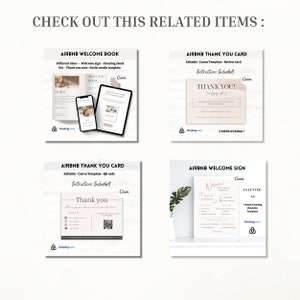 Modern Airbnb Welcome Note Card Template With QR Code and - Etsy