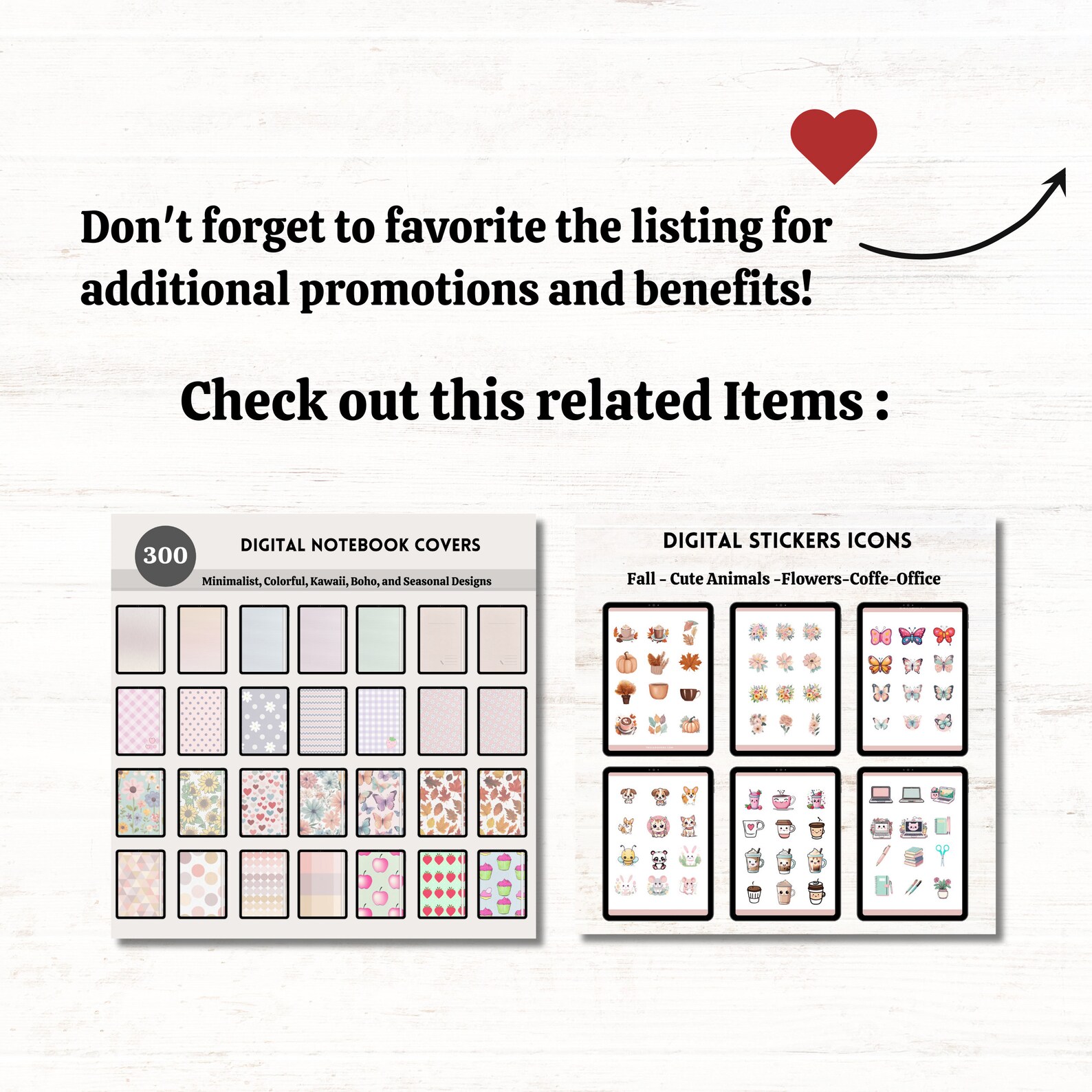 Digital Sticker Sticky Notes ,transparent Stickers and Widgets, Bundle ...