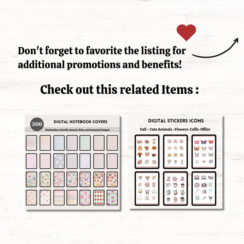 Digital Sticker Sticky Notes ,transparent Stickers and Widgets, Bundle ...