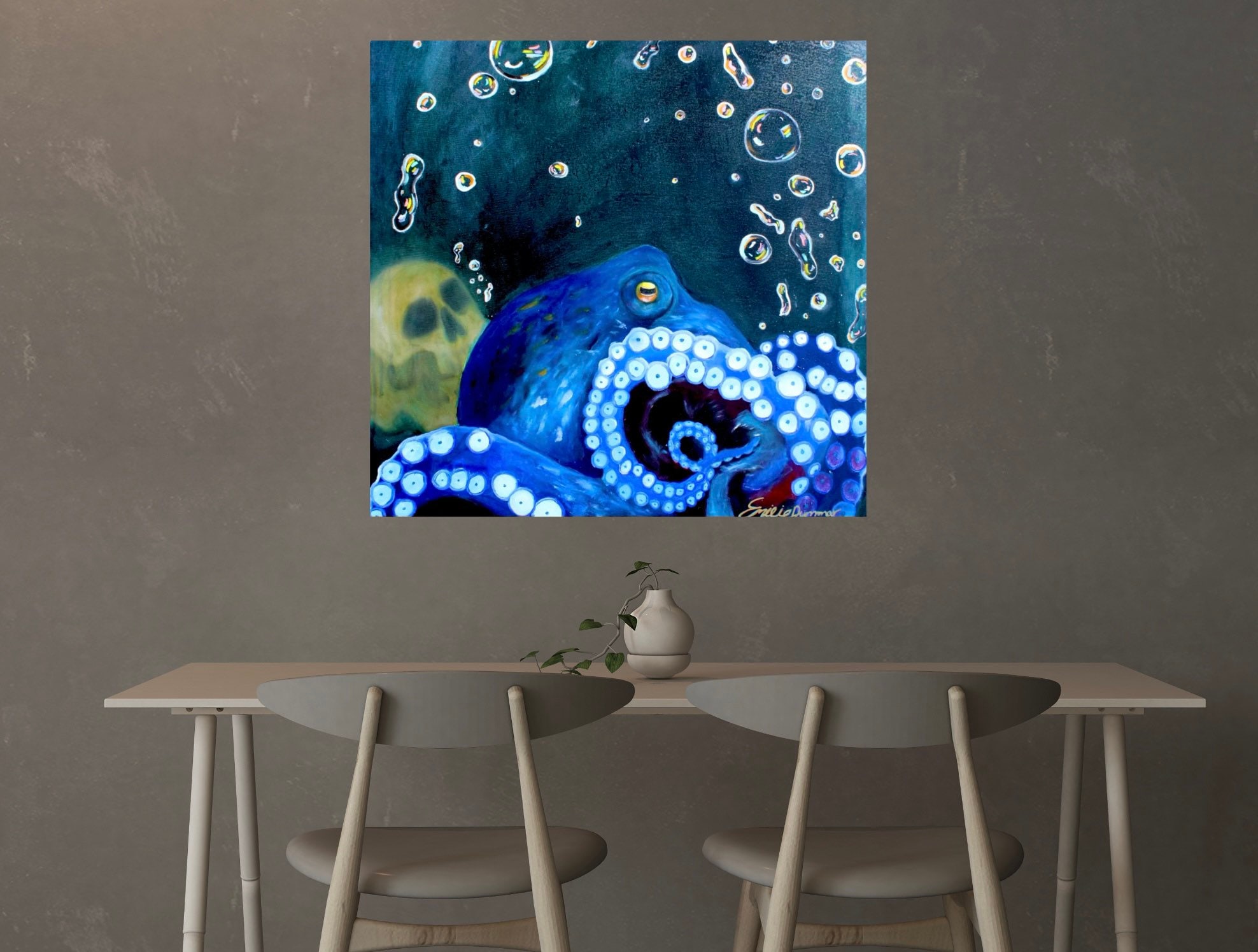 Deep Sea Art/ Octopus Art/ Ocean Art/ Original Art/ Fine - Etsy