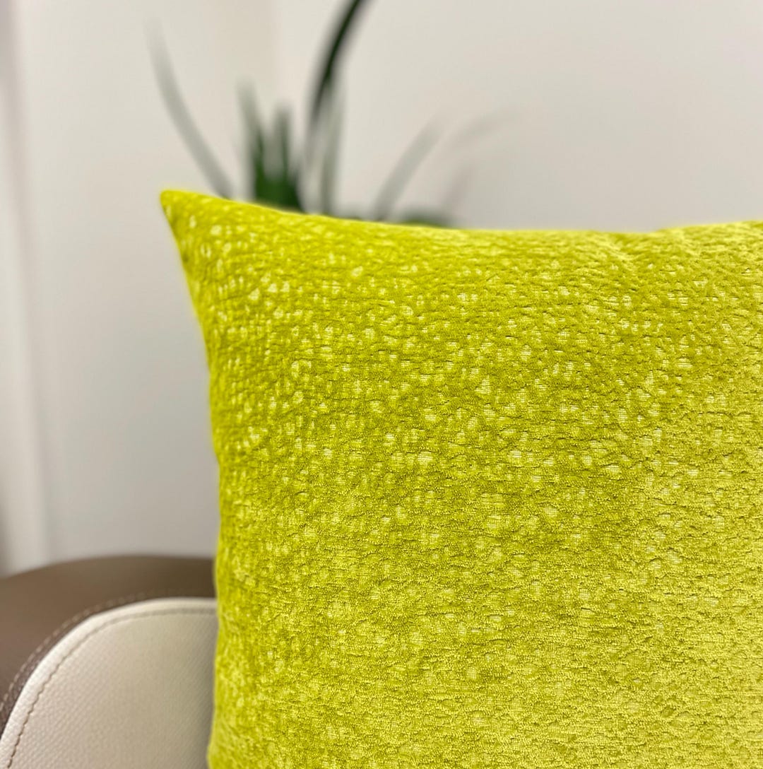Luxury Apple Green Pillow Cover, Boucle Euro Sham, Light Green Throw ...