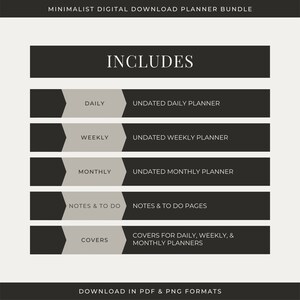 Minimalist Digital Planner Bundle, Printable Planner, Daily Weekly ...