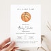 Basketball Baby Shower Invitation: Editable Boy Theme (digital Download ...