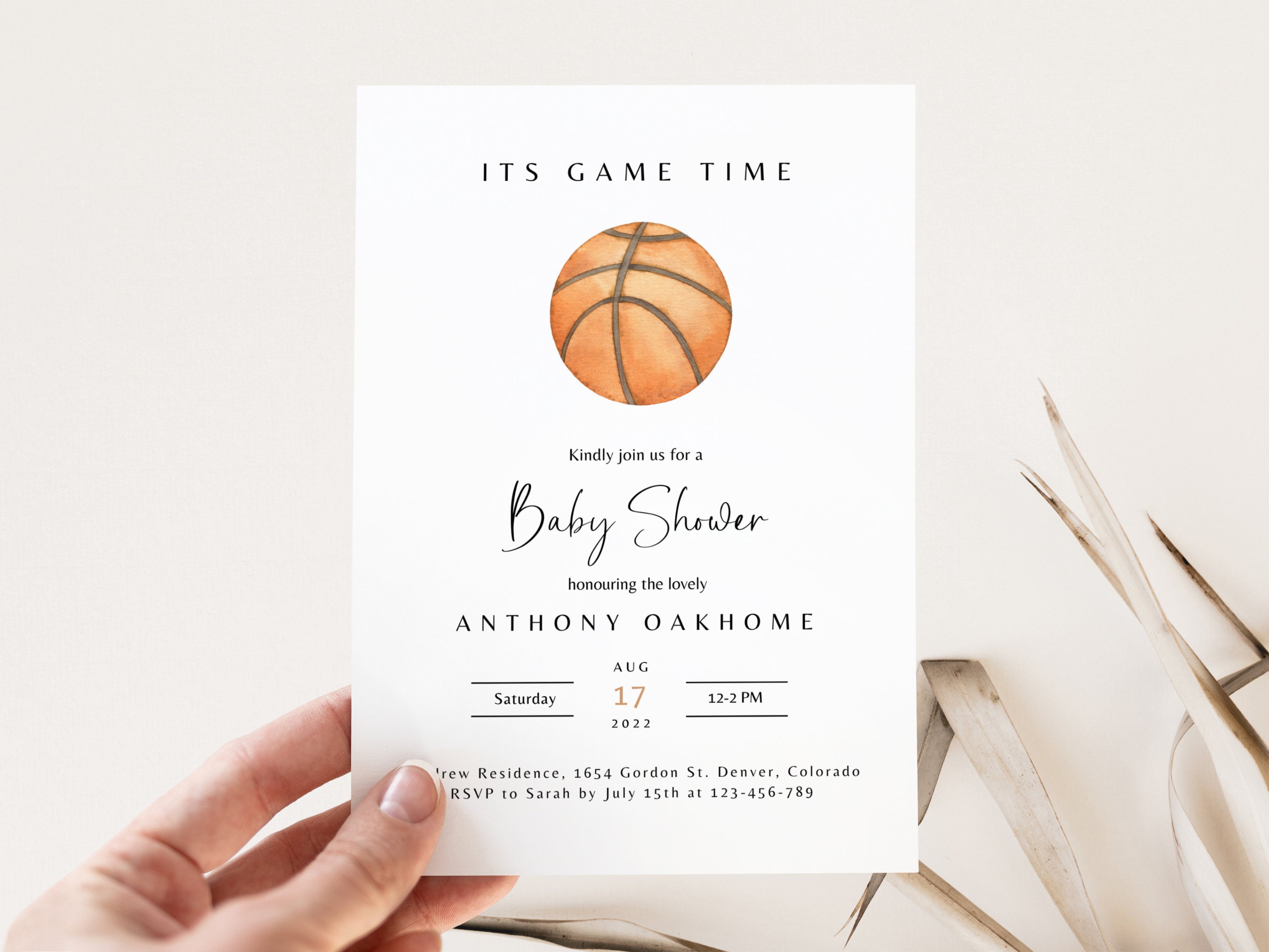 Basketball Baby Shower Invitation Editable Basketball Baby - Etsy