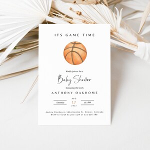 Basketball Baby Shower Invitation: Editable Boy Theme (digital Download ...