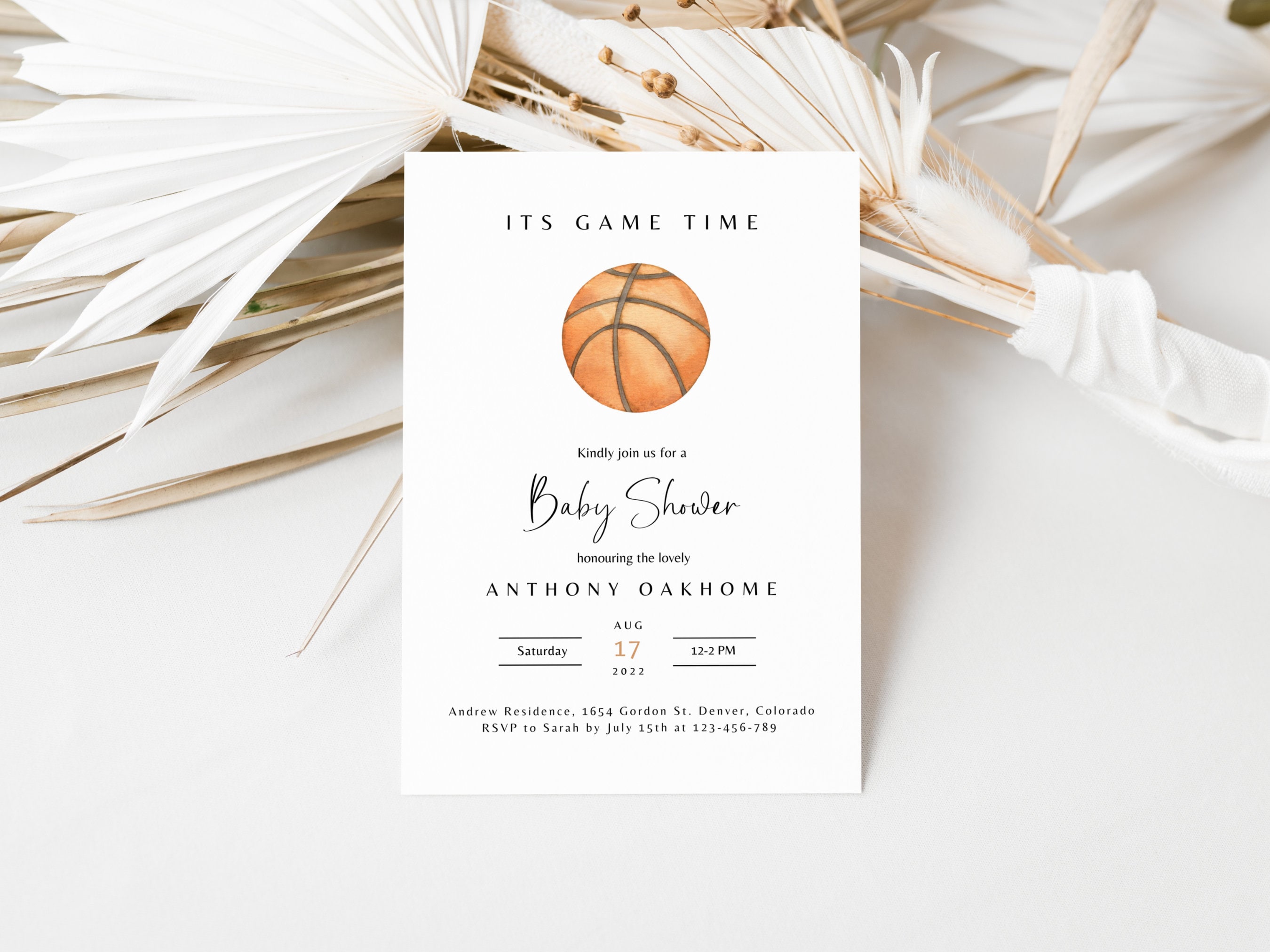 Basketball Baby Shower Invitation Editable Basketball Baby - Etsy